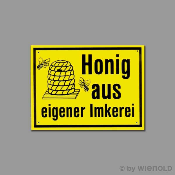 PVC-Schild "Honig aus eigener Imkerei", 2,90