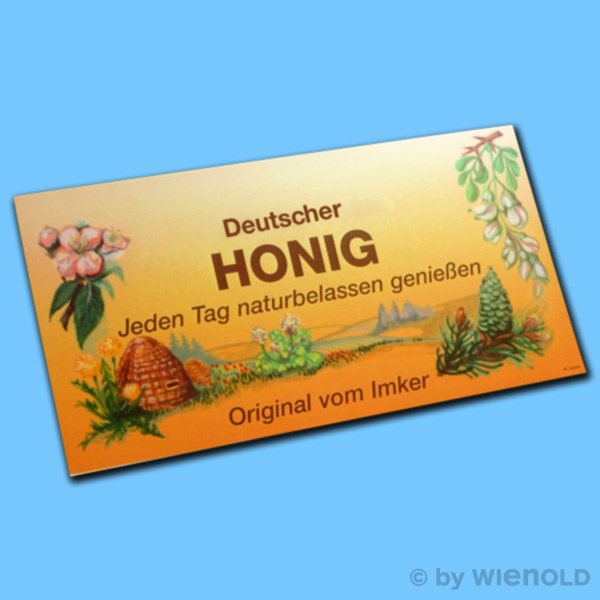 Klebe- Werbeschild "Deutscher Honig", 6,90